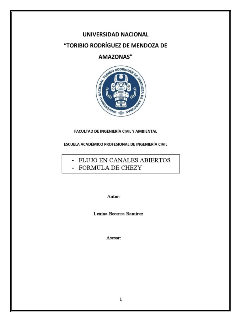 Flujo en Canales Abiertos y Formula de Chezy | PDF | Canal | Turbulencia