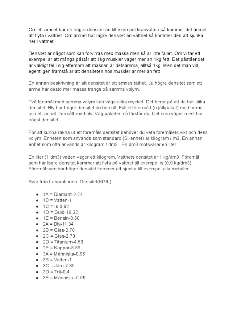 Fysik 1a Laboration | PDF