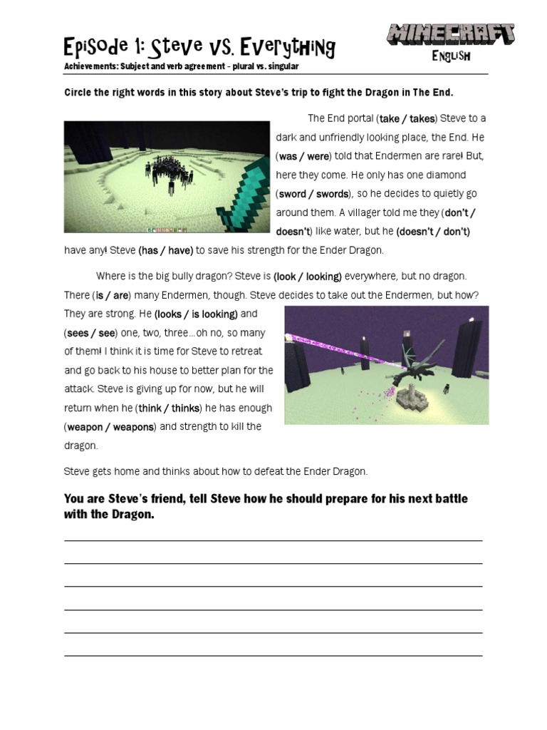 Episode 1: Steve vs. Everything: English | PDF | English Language | Dragon