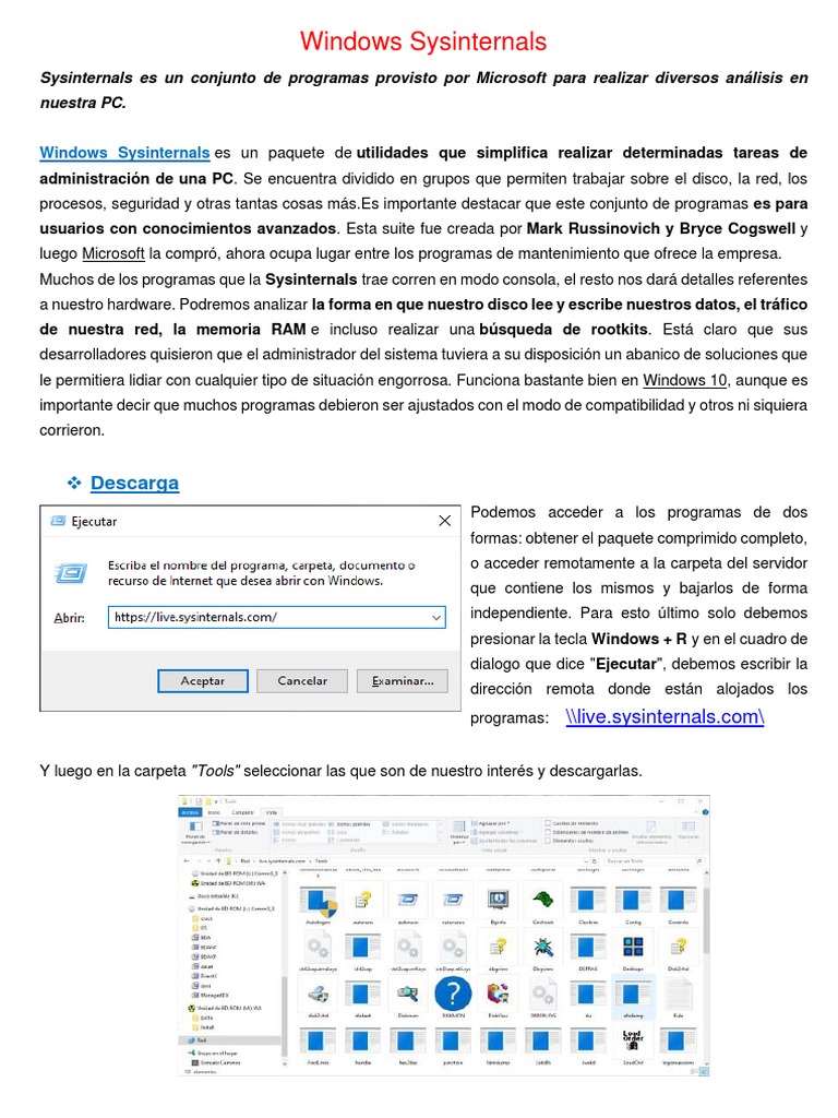 Windows Sysinternals | PDF