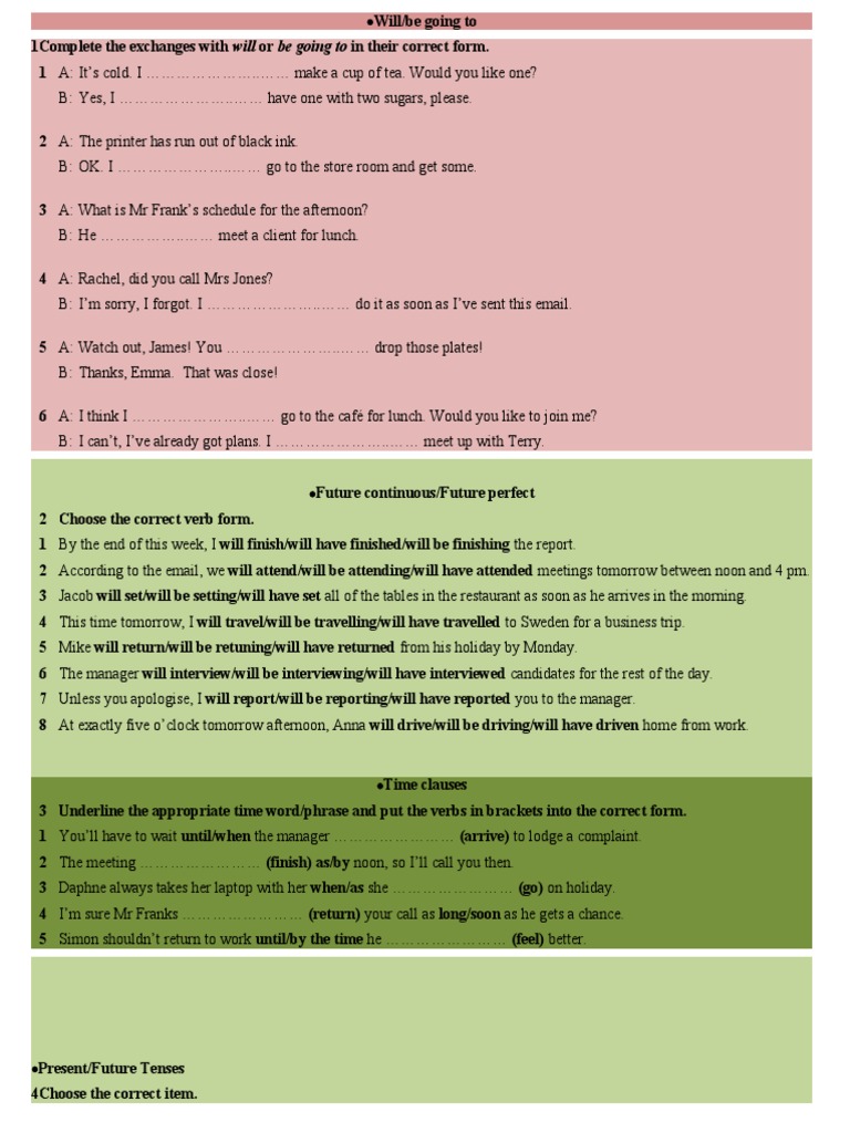 Future Plans and Predictions: A Guide to Using Future Tenses and Time ...