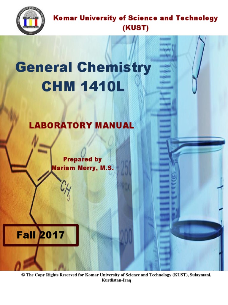 General Chemistry CHM 1410L: Fall 2017 | PDF | Solution | Solubility