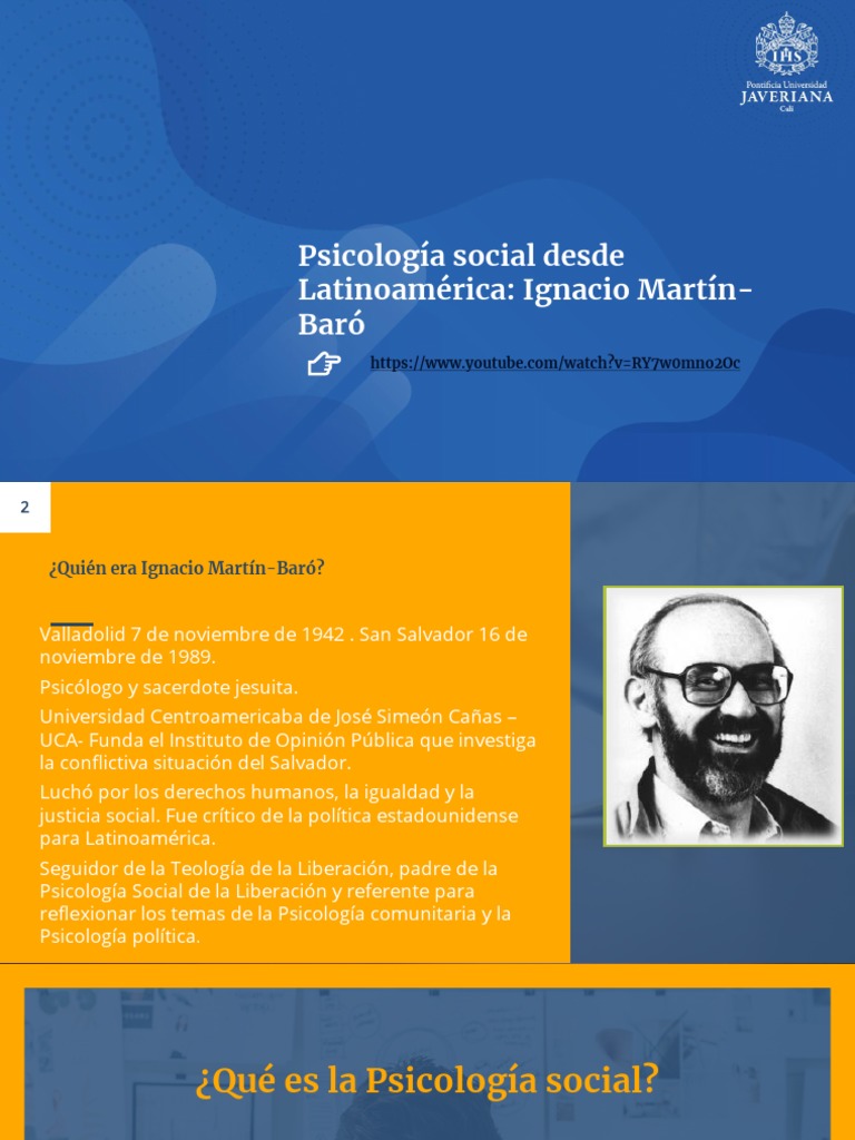 Ignacio Martín Baro. Entre El Individuo y La Sociedad | PDF ...