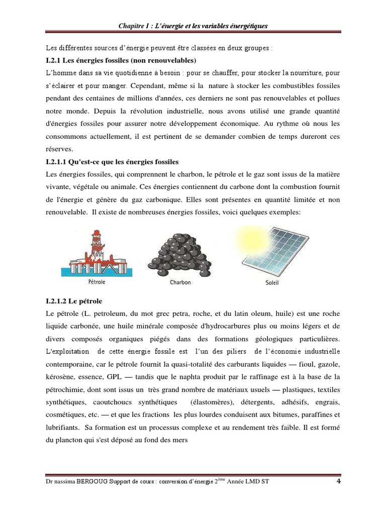 Sources d'énergie : fossiles et renouvelables | PDF | Énergie ...