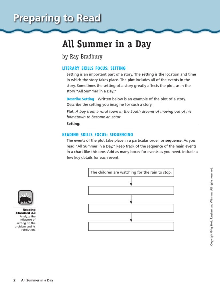 All Summer in A Day | PDF
