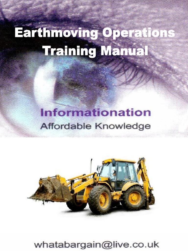 Earthmoving Operations Training Manual | PDF | Soil | Tractor