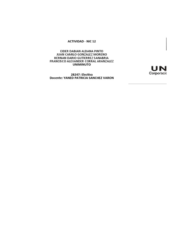 NIC 12 Resueltos | PDF | Contabilidad | Impuesto sobre la renta