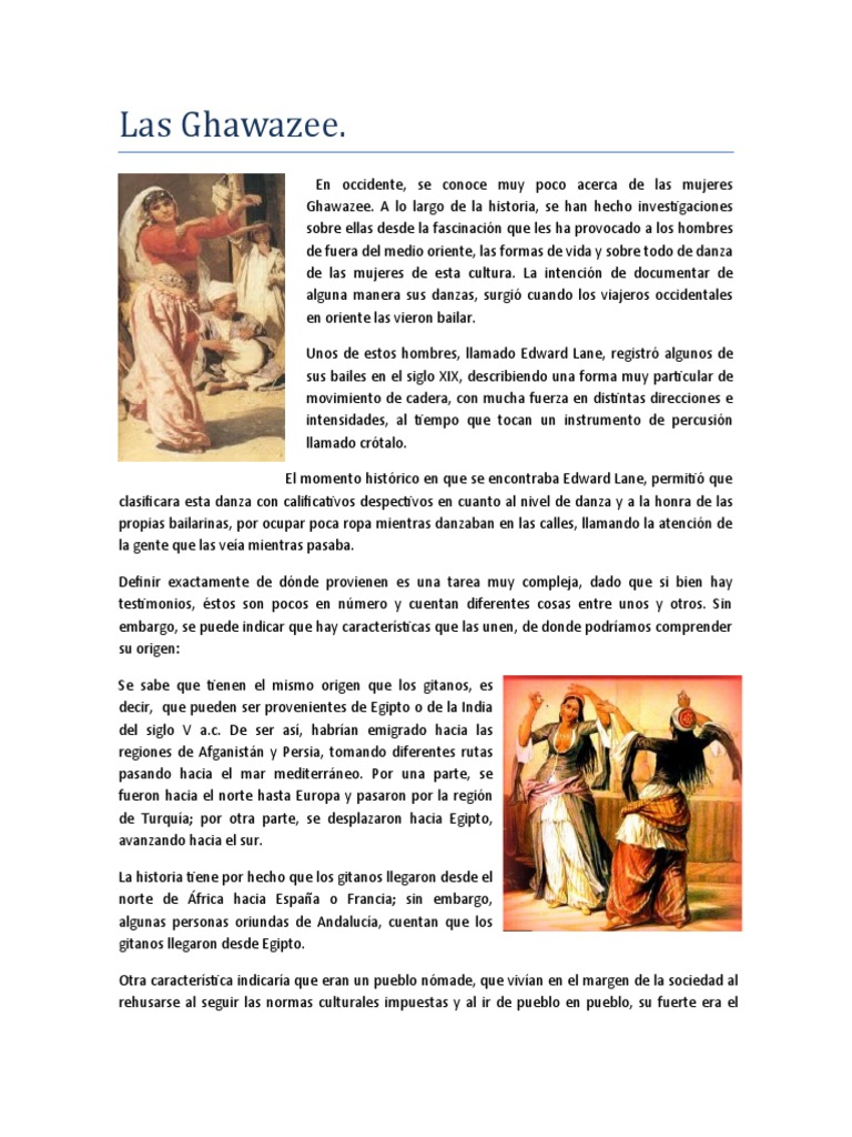 Historia de las Ghawazee en Egipto | PDF | Bailes | Egipto