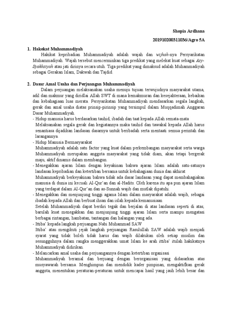 Resume AIK III Pertemuan 5 - Shopia Ardhana 2019-036 - AGRO 5A | PDF | Pengembangan Diri