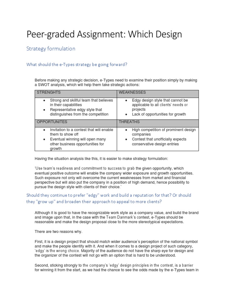 Peer Graded Assignment 2 Which Design | PDF | Economies | Business