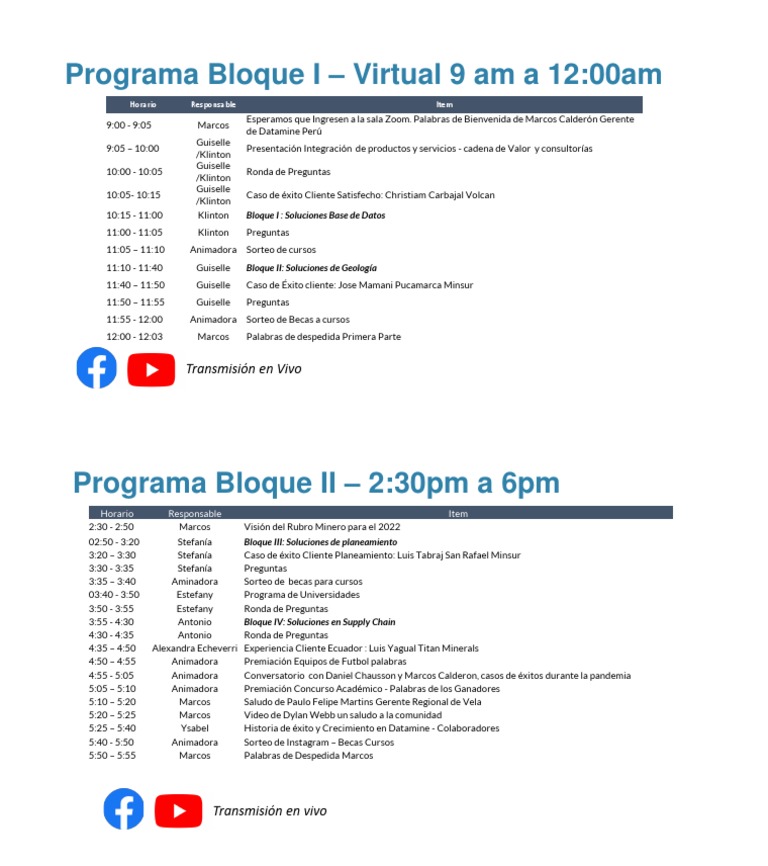 Programa Datamine Day 2021 | PDF