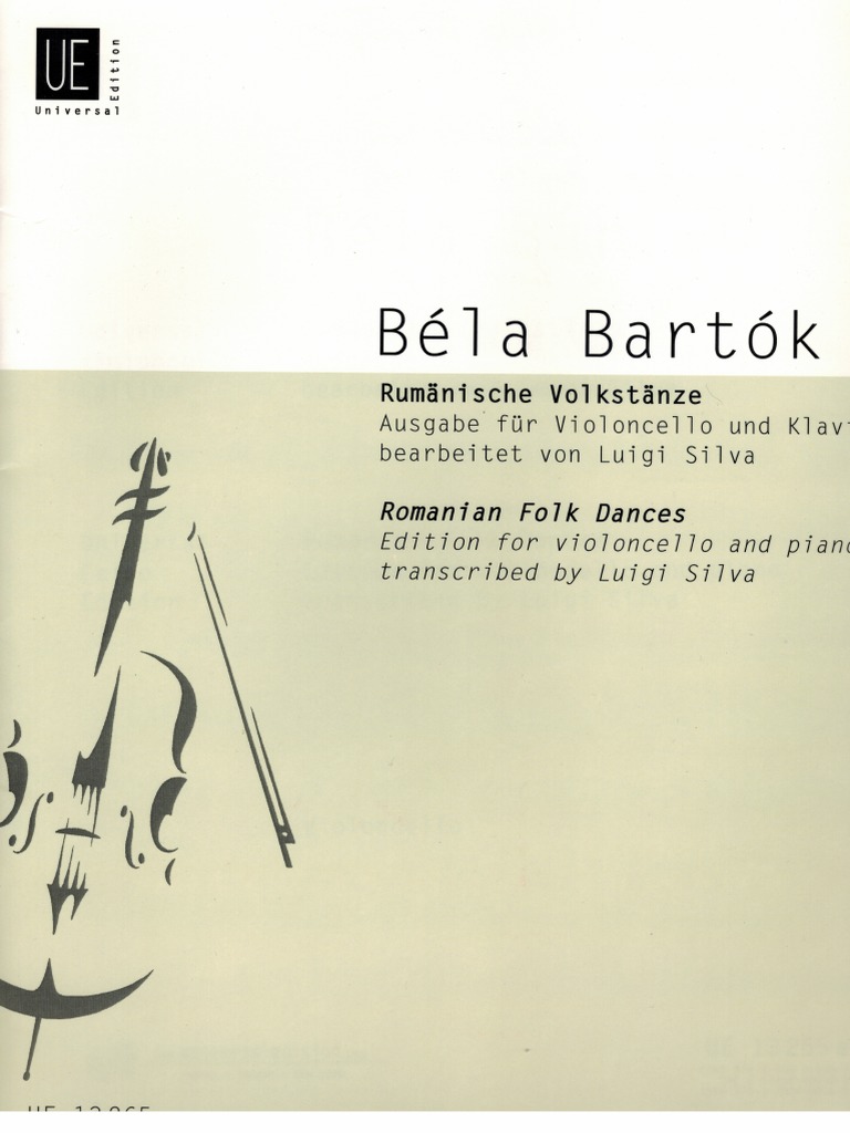 Bartok Romanian Folk Dances For Cello and Piano | PDF