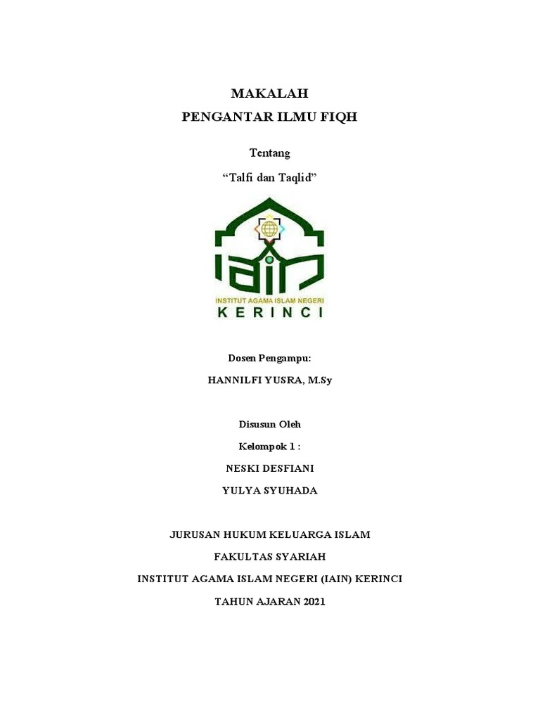 Makalah Taqlid | PDF