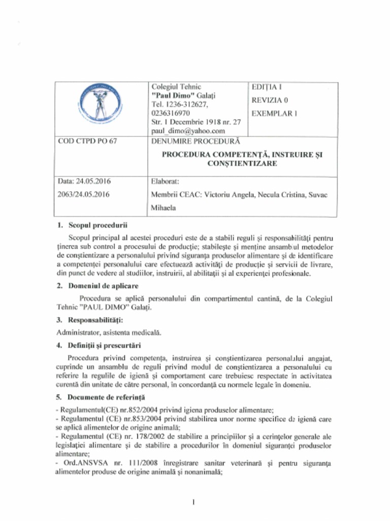 P. Competenta, Instruire Performanta | PDF