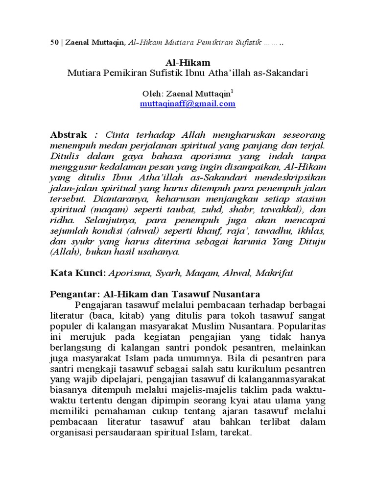 Kitab Al Hikam | PDF