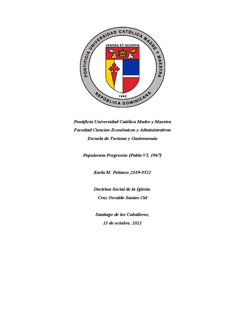 Populorum Progressio. | PDF | Pobreza | Pobreza e indigencia