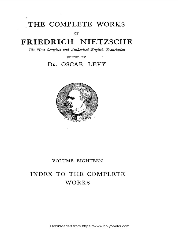 The Complete Works of Friedrich Nietzsche VOL XVIII | PDF | Friedrich ...