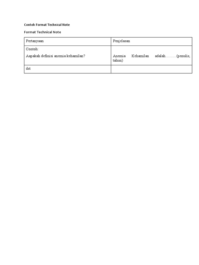 Contoh Format Technical Note | PDF | Komputer