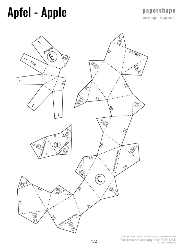 Apfel Apple Papershape | PDF