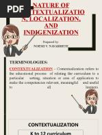 Contextualization and Localization | PDF | Learning | Curriculum