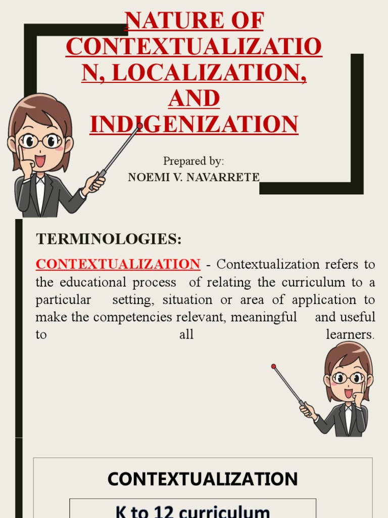 Nature of Contextualization, Localization, and Indigenization | PDF
