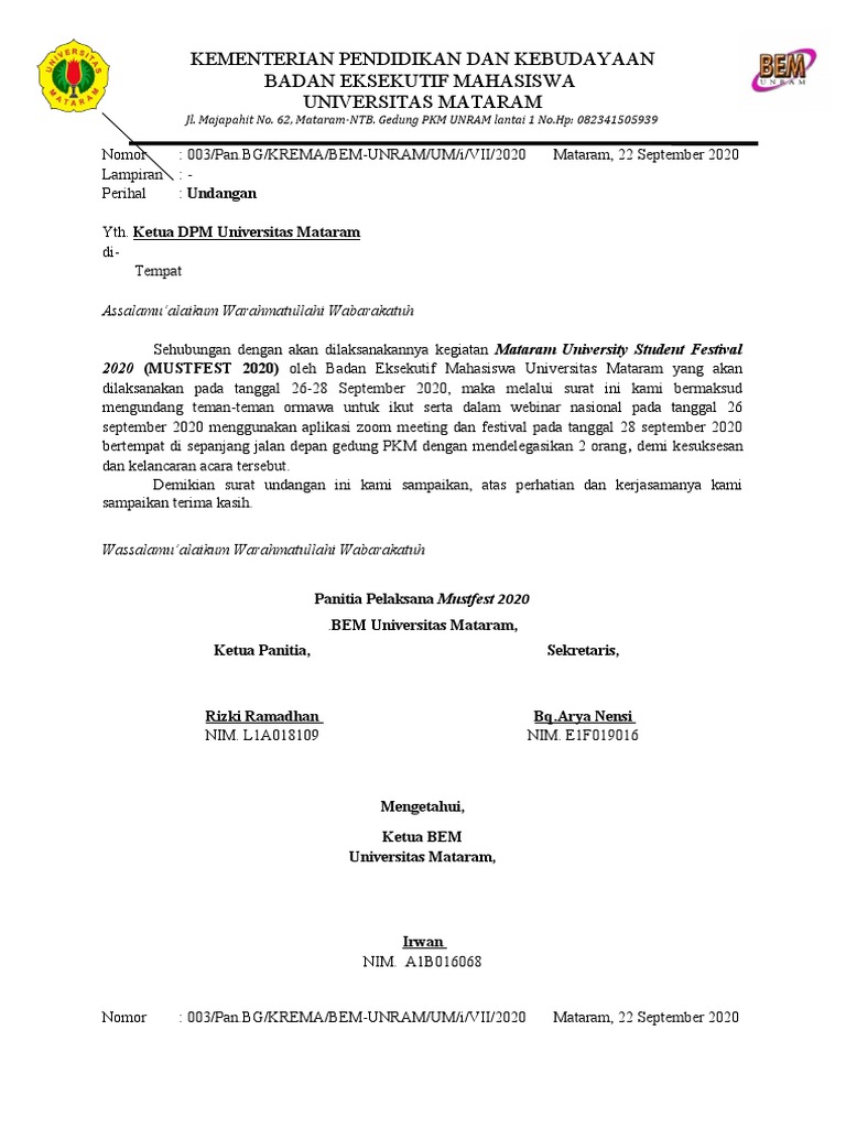 Undangan 2 Ukm | PDF