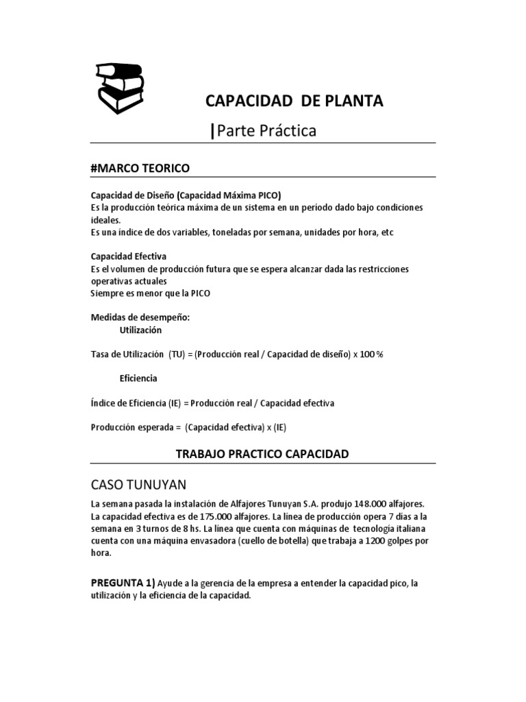 Capacidad Parte Práctica (TP) | PDF | Economias