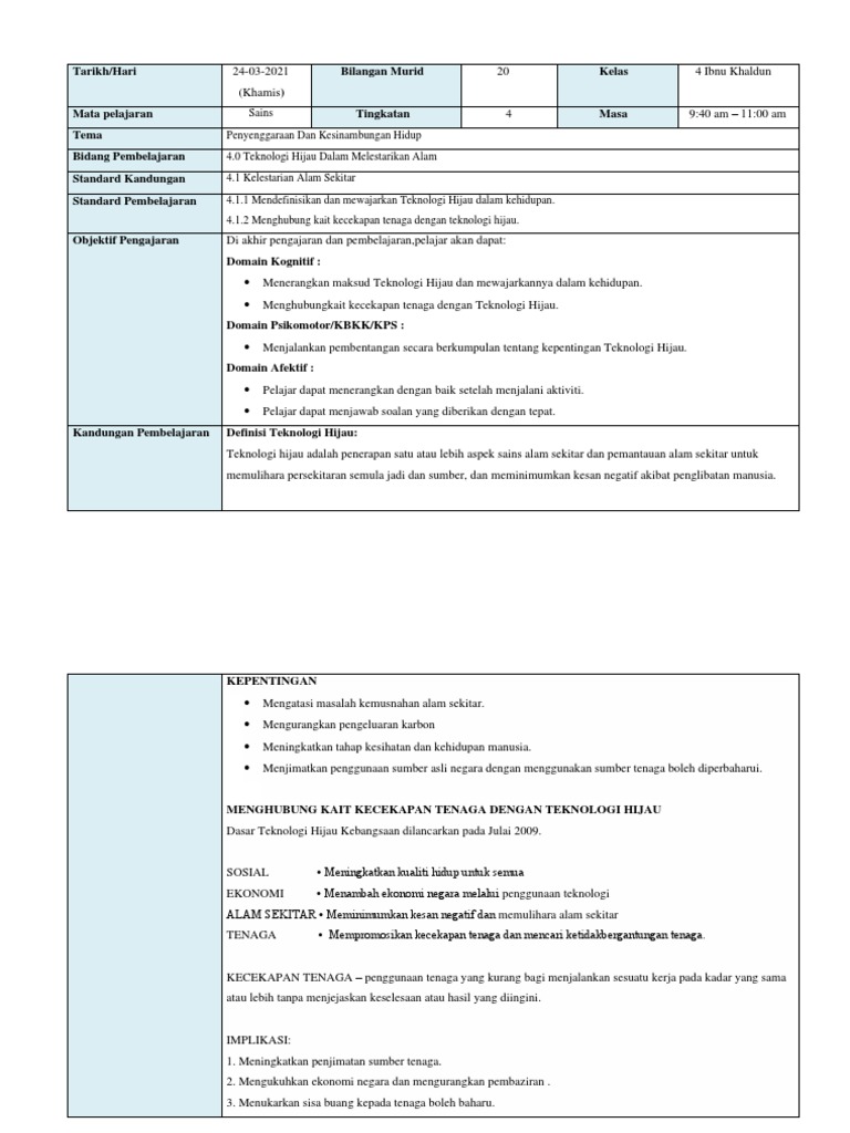 Contoh RPH Mikro 1 Amira | PDF
