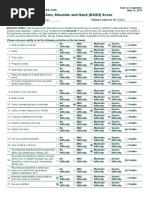 DASH Questionnaire Guide | PDF