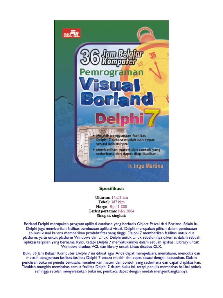 36 JBK Borland Delphi 7 | PDF | Bisnis | Komputer