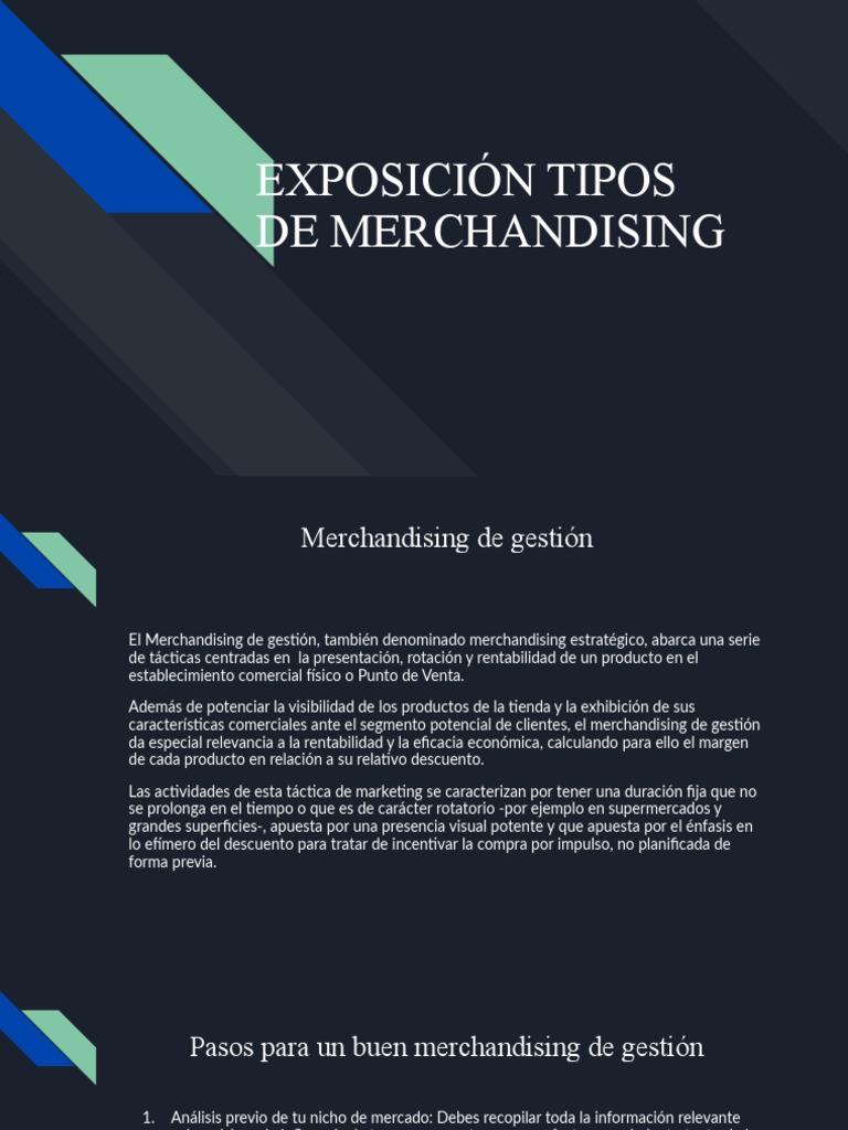Exposición Tipos de Merchandising | PDF | Comercialización | Producto ...