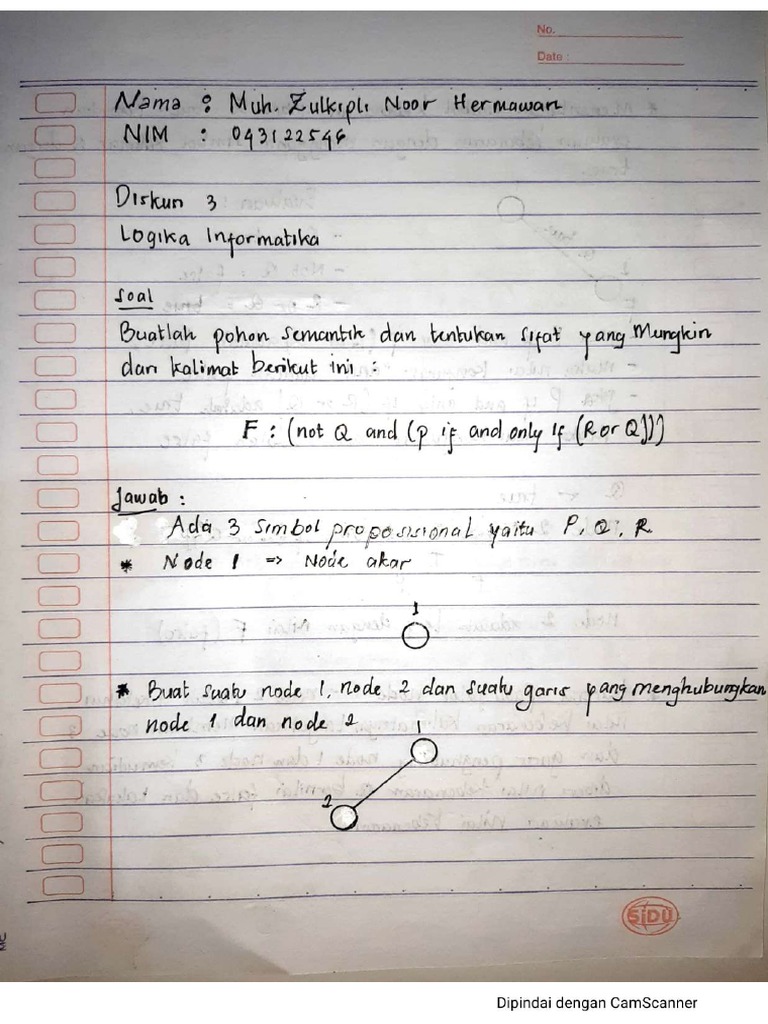 Diskusi 3 Logika Informatika - 043122546 - Compressed | PDF
