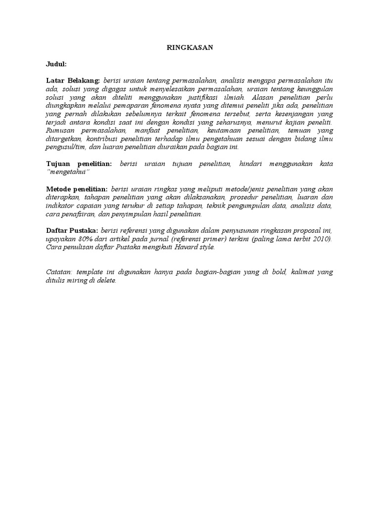 Ringkasan Proposal Penelitian Efektif | PDF | Sains & Matematika