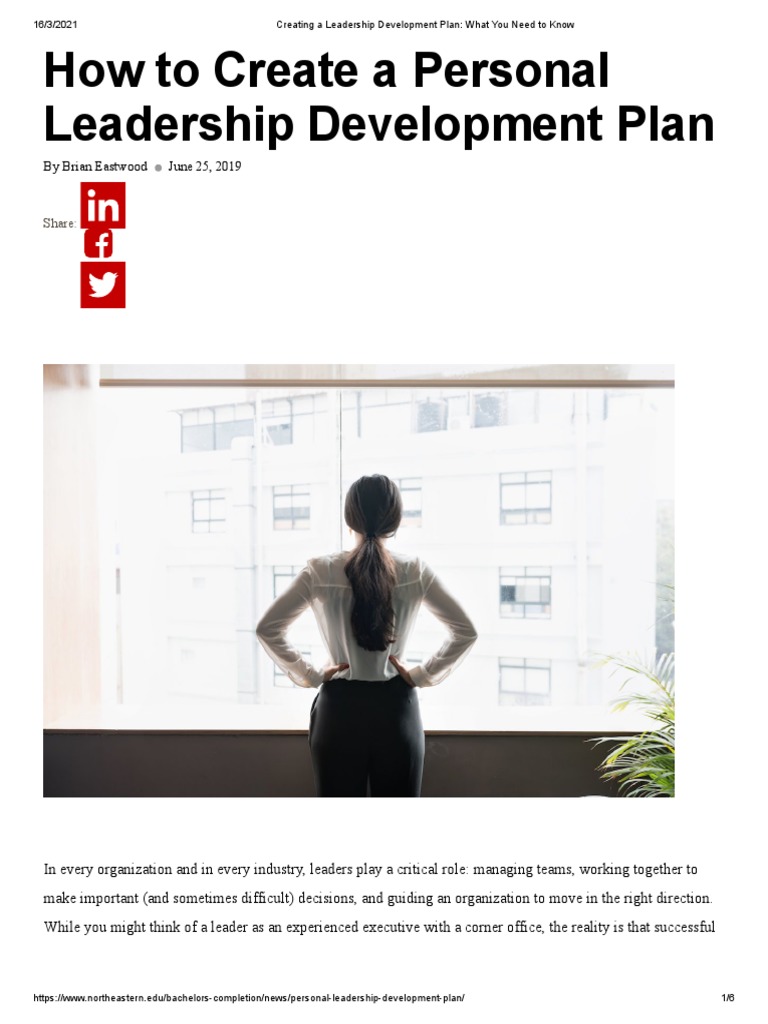 Personal Leadership Development Plan Guide | PDF | Leadership | Mentorship
