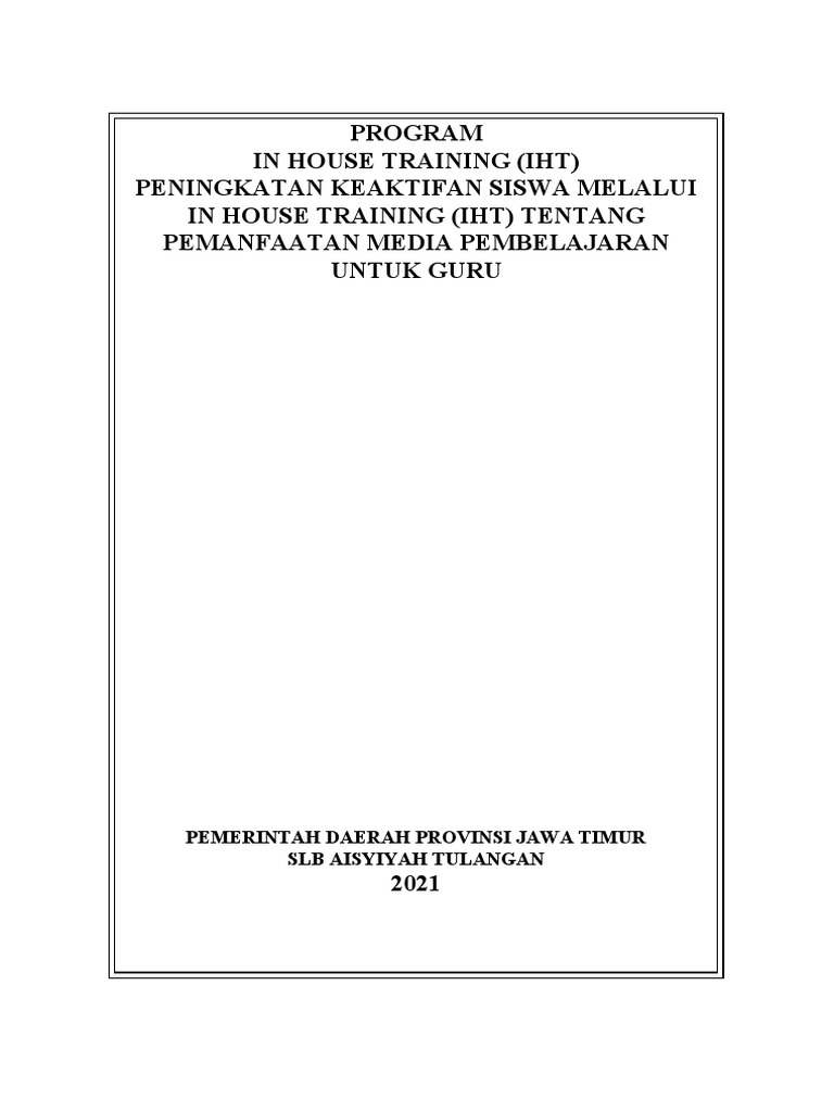 Program Iht Fix-1 | PDF | Ilmu Sosial