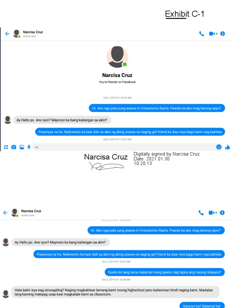 Sample Text Conversation (Practice Court) | PDF