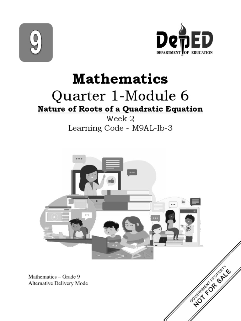 Math-9 Q1 Mod6 | PDF | Quadratic Equation | Equations