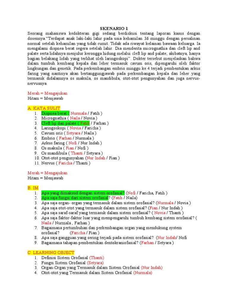 Persiapan Skenario 1 Blok 8 | PDF