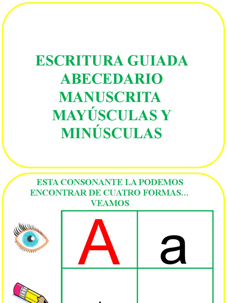Escritura Guiada Abecedario | Descargar gratis PDF | Caso de carta ...