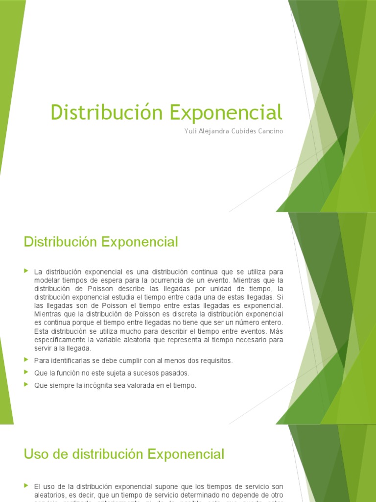 Distribución Exponencial - NNN | PDF | Distribución de probabilidad ...