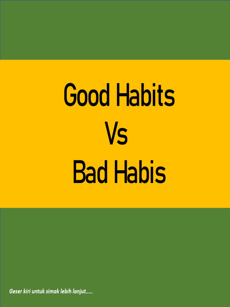 Good Habits Vs Bad Habits | PDF