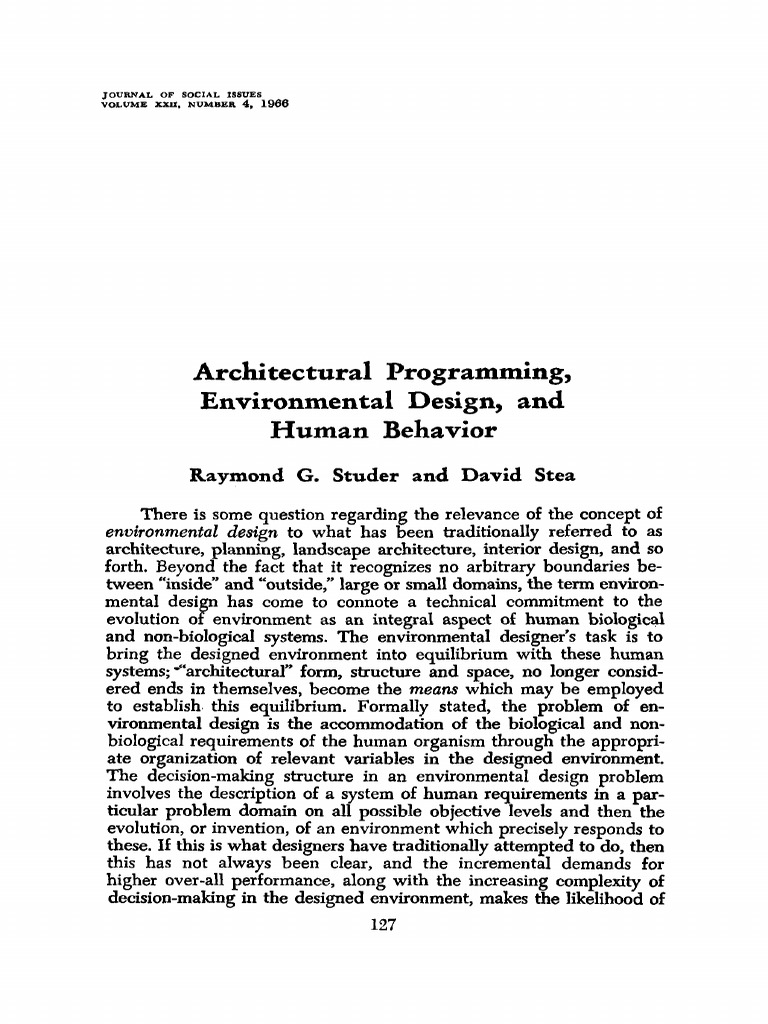 Architectural Programming Environmental | PDF | System | Design