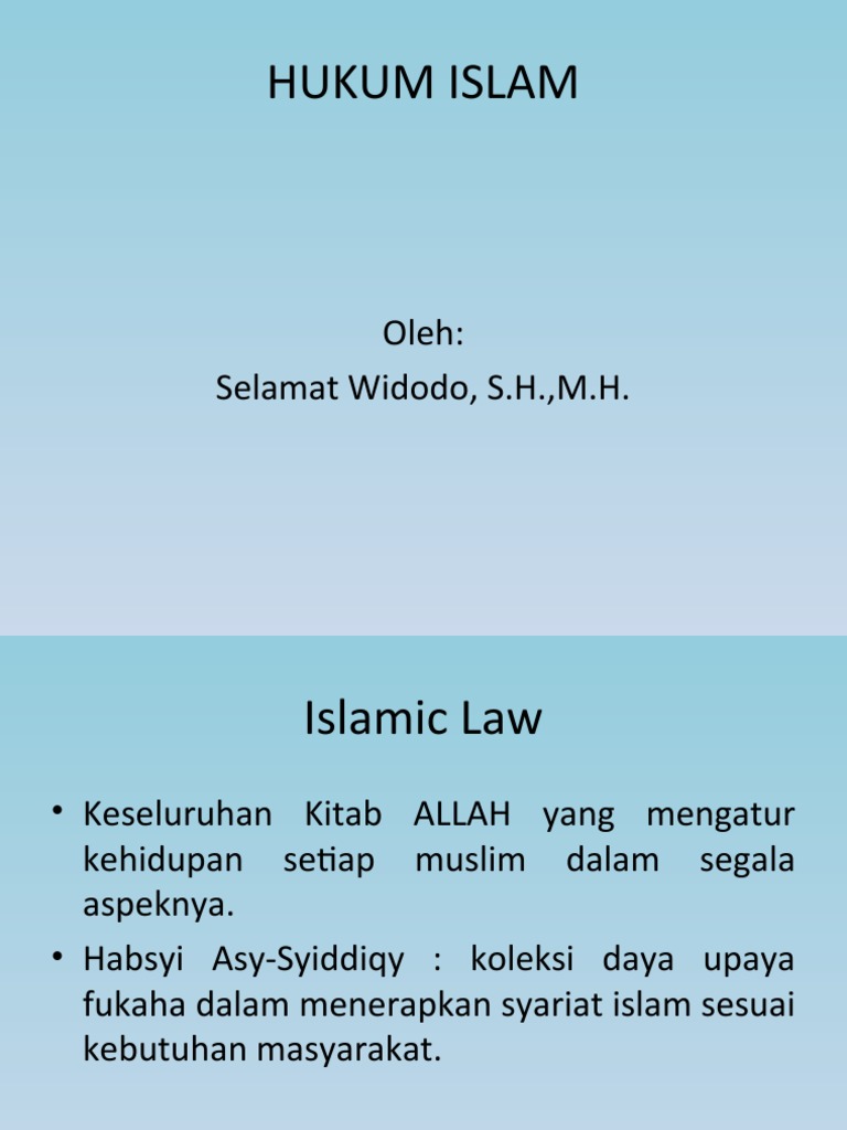Hukum ISLAM Uts | PDF