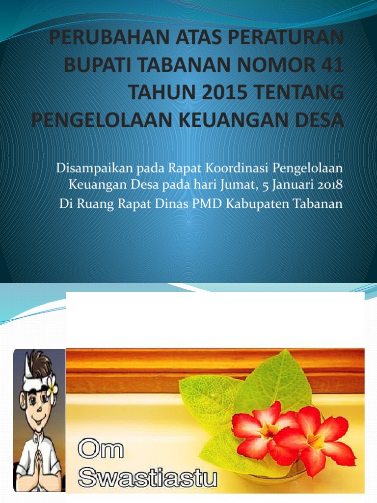 Materi Perubahan Atas Perbup 41 | PDF