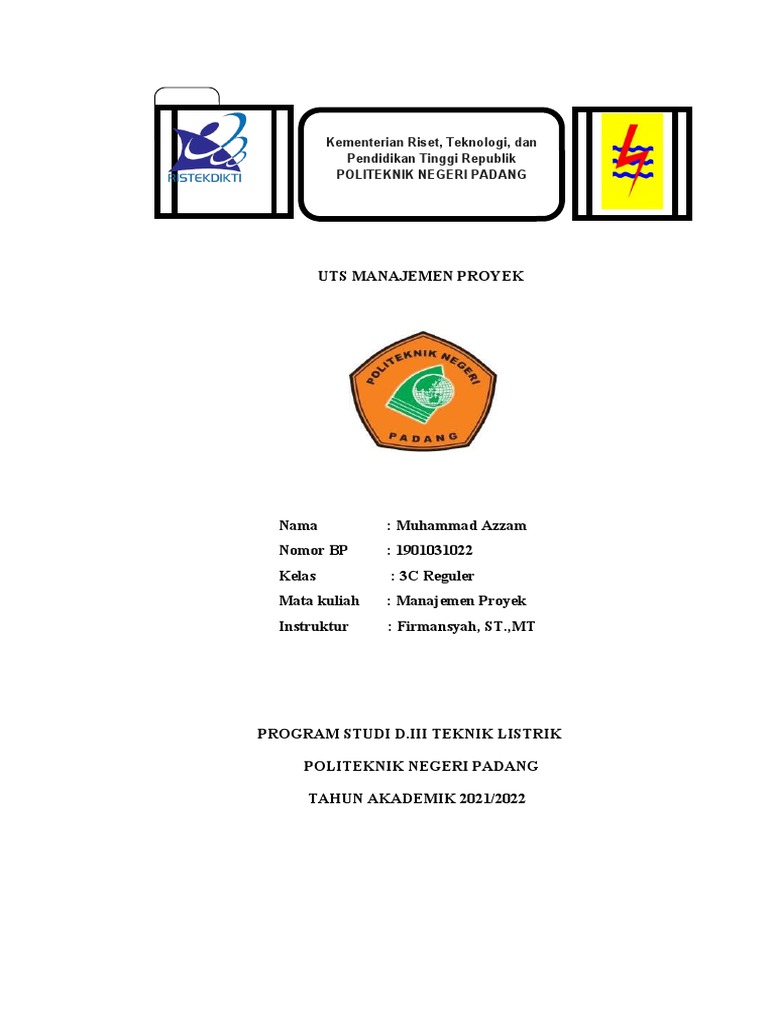 MANAJEMEN PROYEK - UTS | PDF