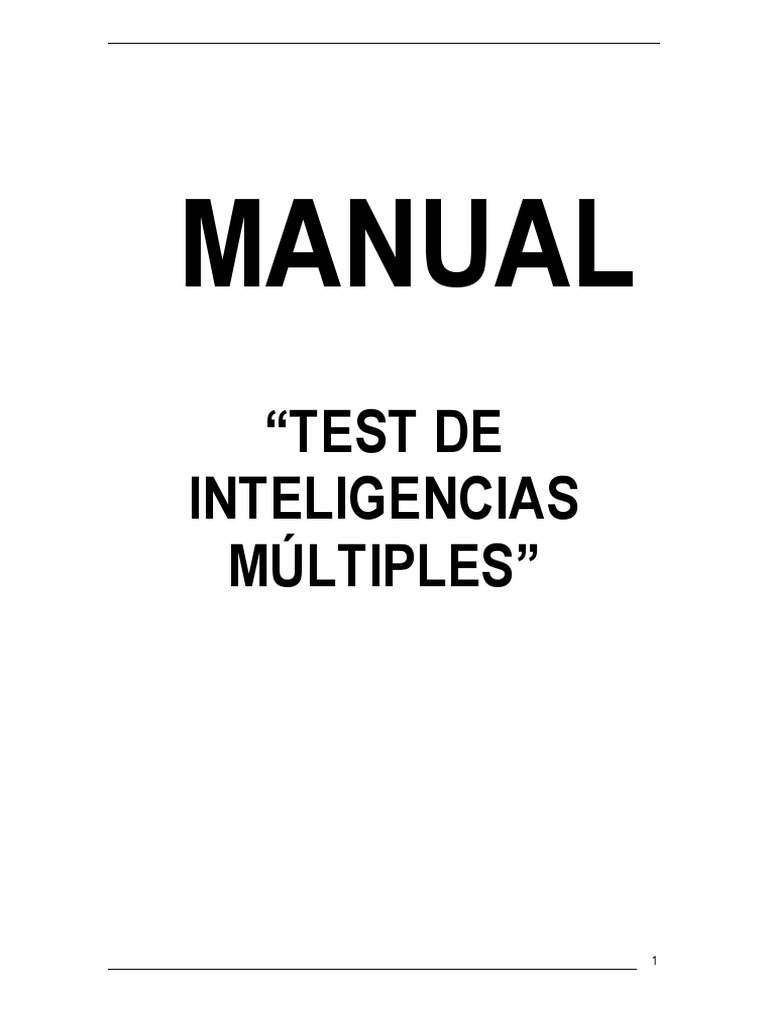 Manual Minds - Inteligencias Múltiples | PDF | Inteligencia | Cognición
