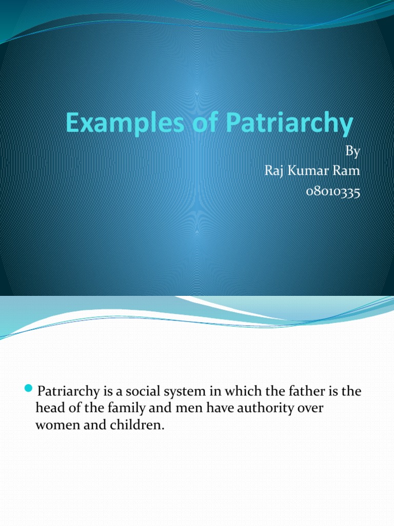 Examples of Patriarchy | PDF