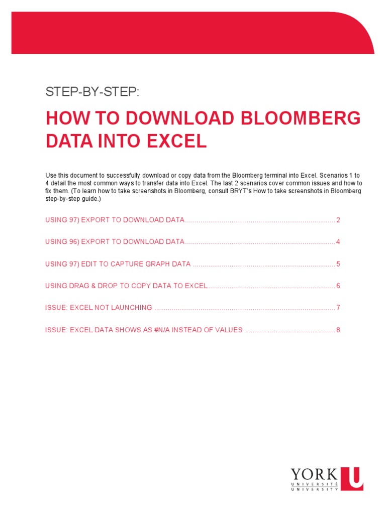 Download Bloomberg Data to Excel | PDF | Microsoft Excel | Icon (Computing)