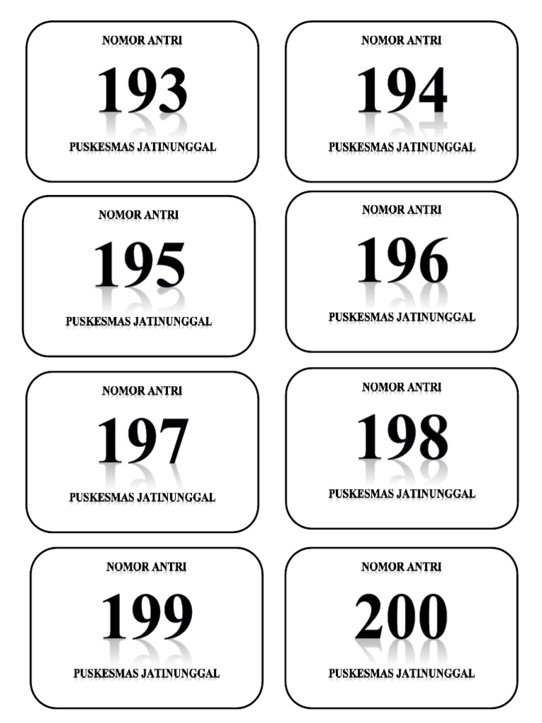 Nomor Antrian | PDF