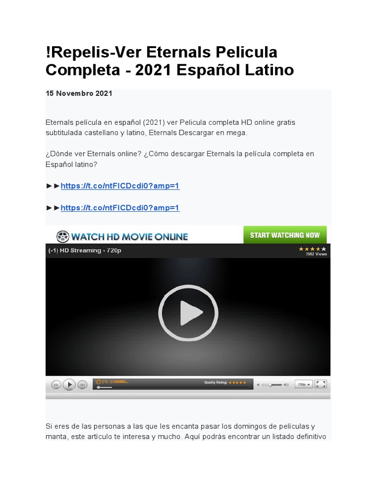Repelis Ver Eternals Pelicula Completa 2021 Espanol Latino | PDF ... Repelis Ver Eternals Pelicula Completa 2021 Espanol Latino | PDF ...